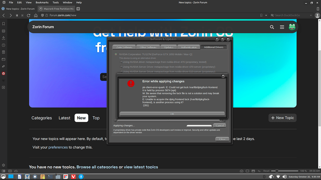 Problem Updating Nordvpn General Help Zorin Forum
