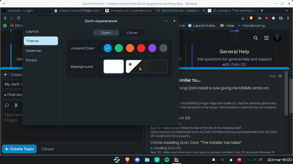 My zorin installation is giving problems with speed and with theming - General Help - Zorin Forum