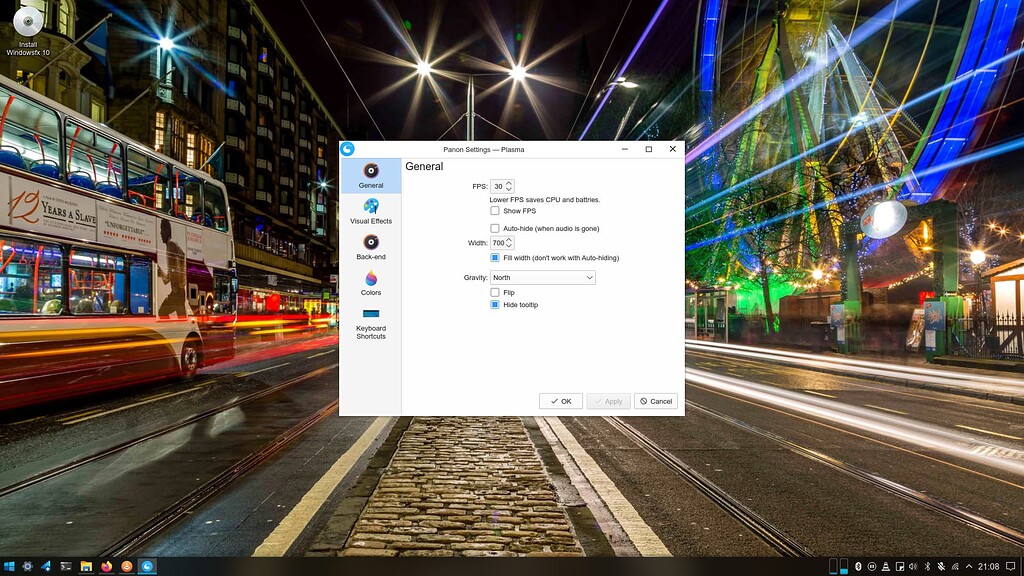 Panon - an audio visualizer widget in kde plasma - Customization ...