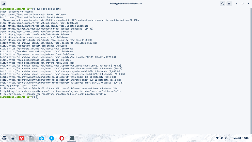 Getting Repository Does Not Have A Release File Error During Update How Do I Fix This