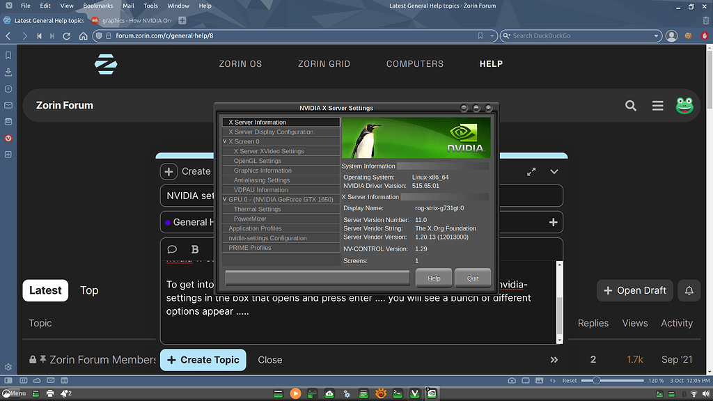 NVIDIA settings - Tutorials & Guides - Zorin Forum