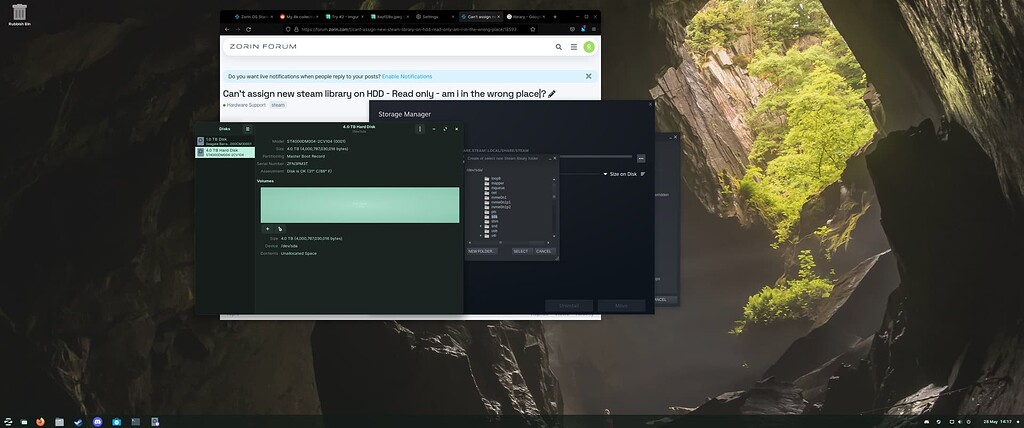 Linux Noob Can't assign new steam library on HDD - Read only - Hardware ...