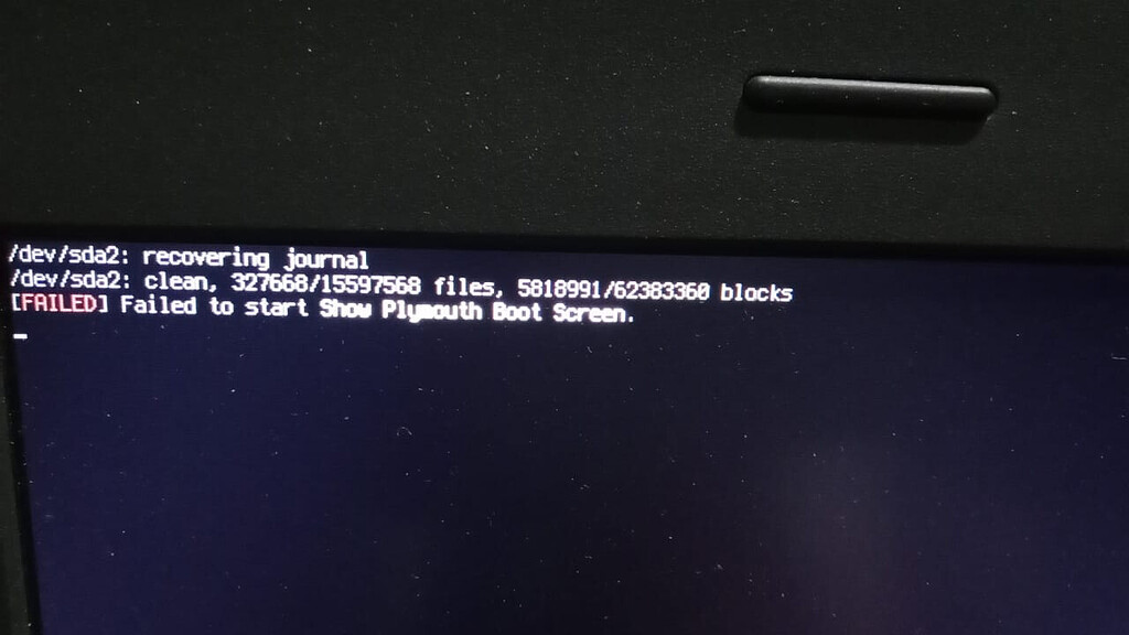 Failed to start: Show Plymouth boot screen - General Help - Zorin Forum
