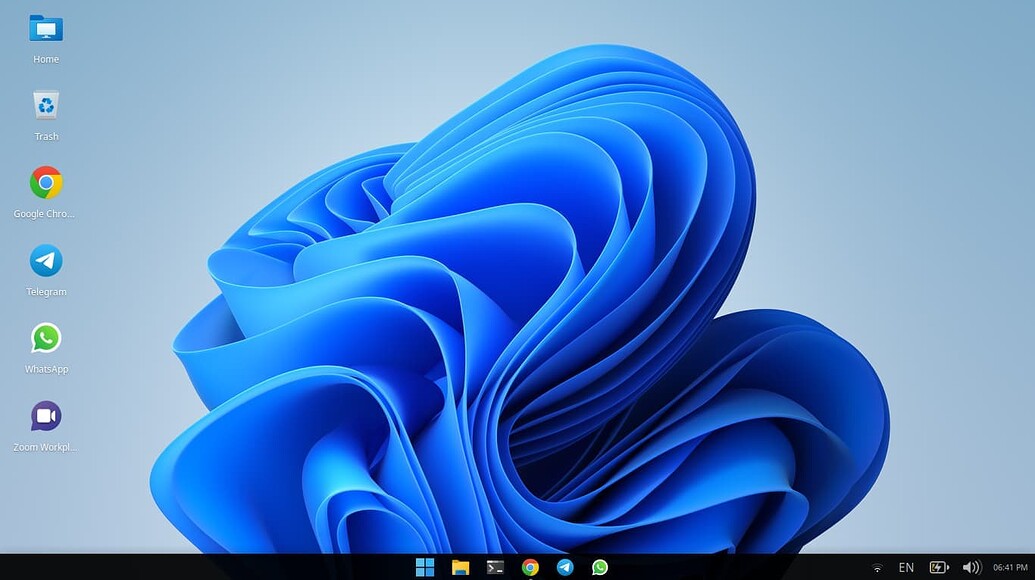 A custom Windows 11 xfce4-panel theme with Dark and Light themes ...