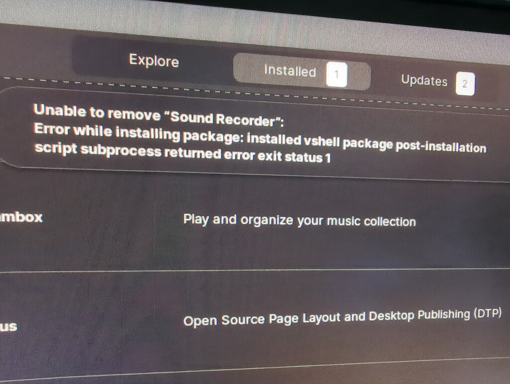Error Installing A New Program Or Removing A Program General Help Zorin Forum