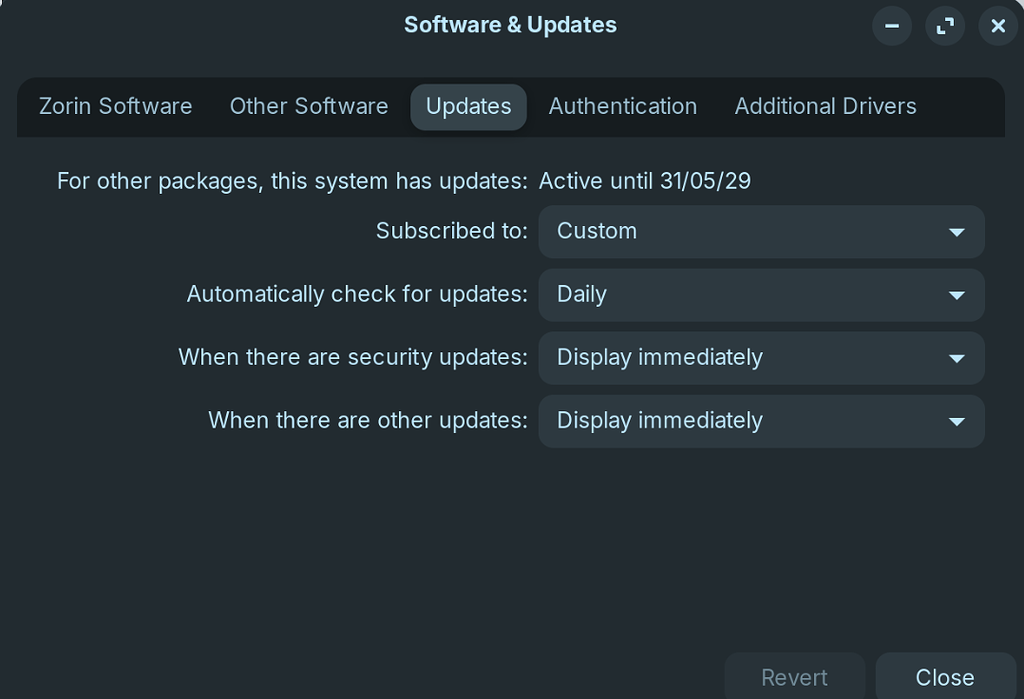 Software updater not automatically displaying new updates Zorin 18 ...