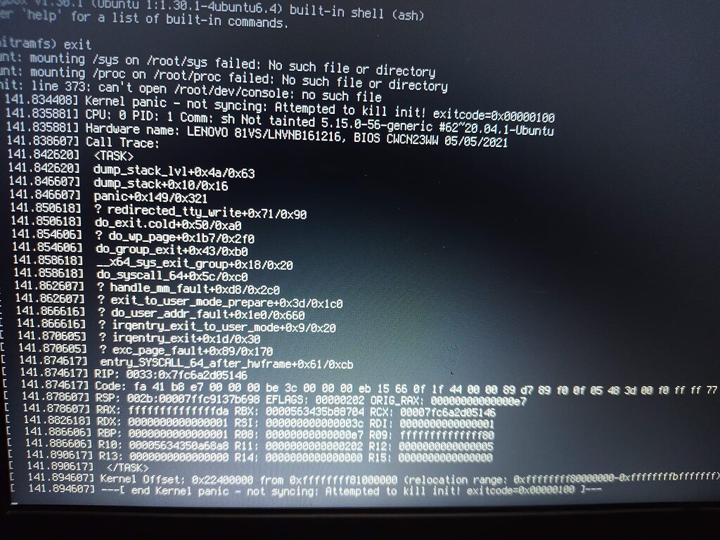 Kernel panic during installation of Zorin Core OS - Hardware Support - Zorin Forum