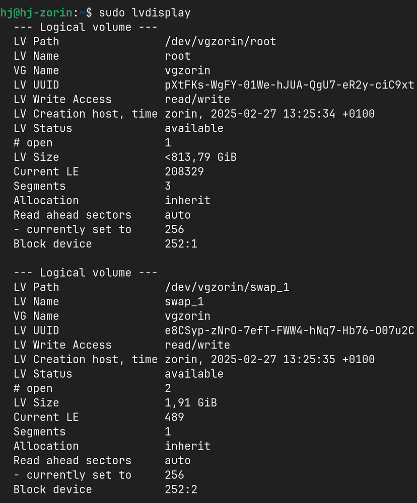 Question about LVM - General Help - Zorin Forum