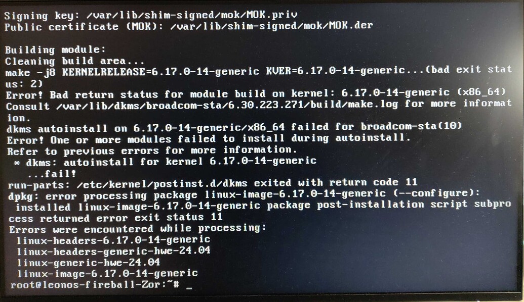 "Kernel Panic" after updates, Zorin 18 with Linux 6.17.0-14 not loading ...