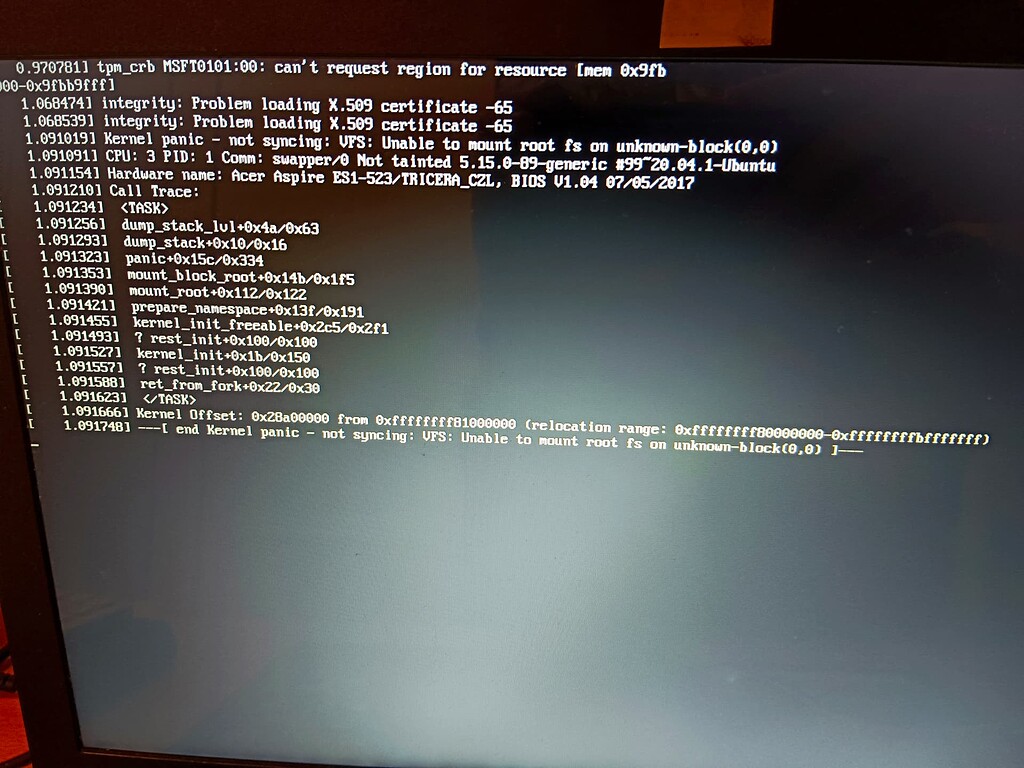 Error on kernel 5.15.0-89, can't boot - General Help - Zorin Forum