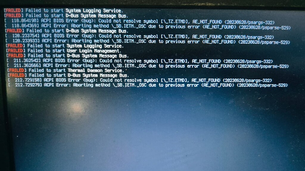 Acpi error after resizing filesystem partition - General Help - Zorin Forum