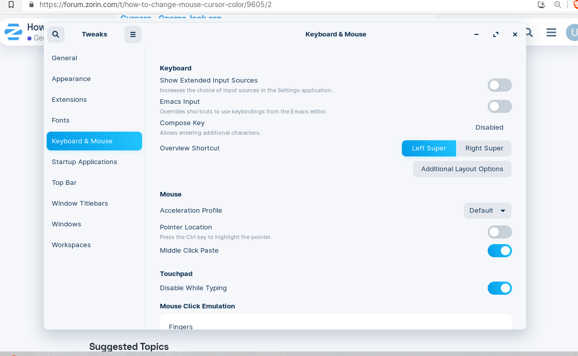 How To Change Mouse Cursor Color General Help Zorin Forum