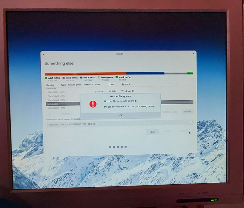Error No Root File System Is Defined Installing Zorin OS Zorin Forum