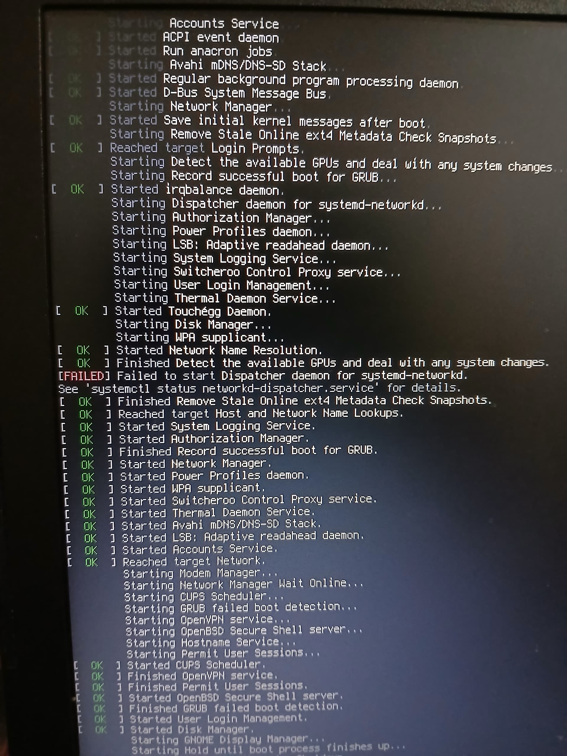Failed booting (?) dispatcher daemon for system-networkd - General Help - Zorin Forum