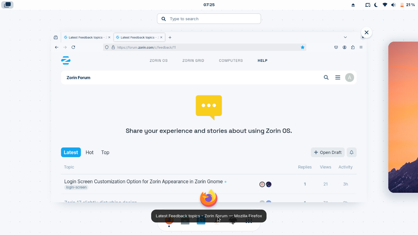 The bottom label covers the dash menu in Gnome layout - Feedback ...