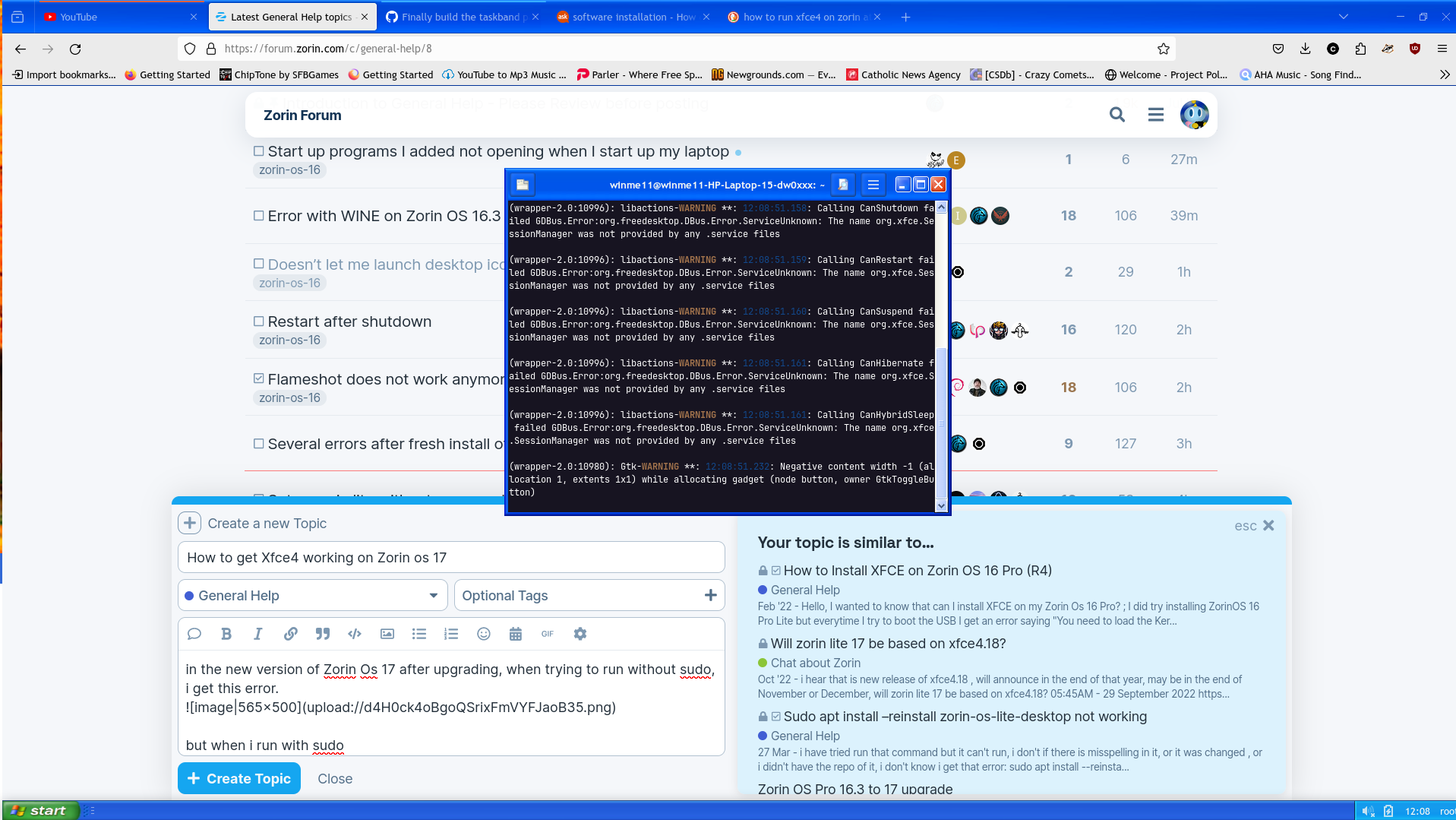 How To Get Xfce4 Working On Zorin Os 17 General Help Zorin Forum