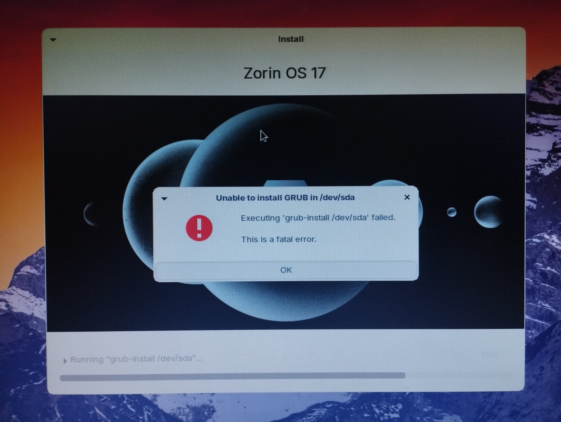 Trying to install zorin os 17 lite - Installing Zorin OS - Zorin Forum