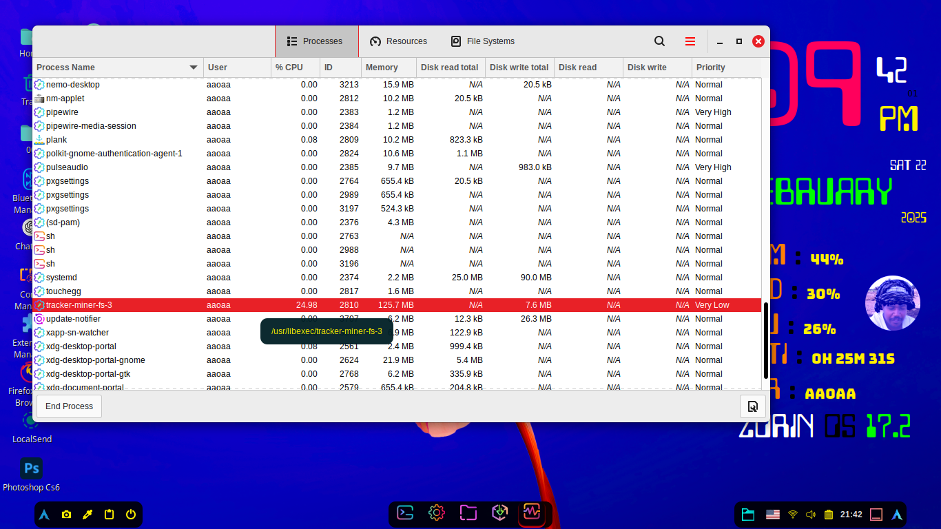 Why does the tracker-miner-fs-3 process use the processor so much ...